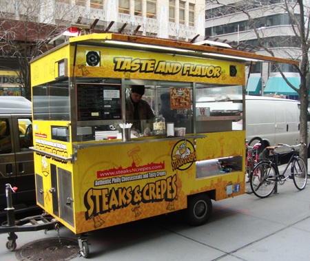 New York, NY: Street Eats - Everything Cheesesteak from Steak & Crepes ...